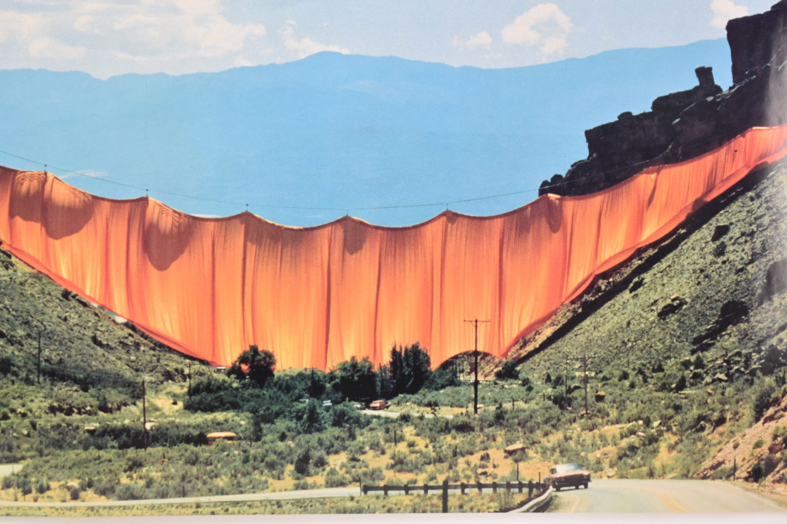 1972 Christo Signed "valley Curtain" Poster Auction