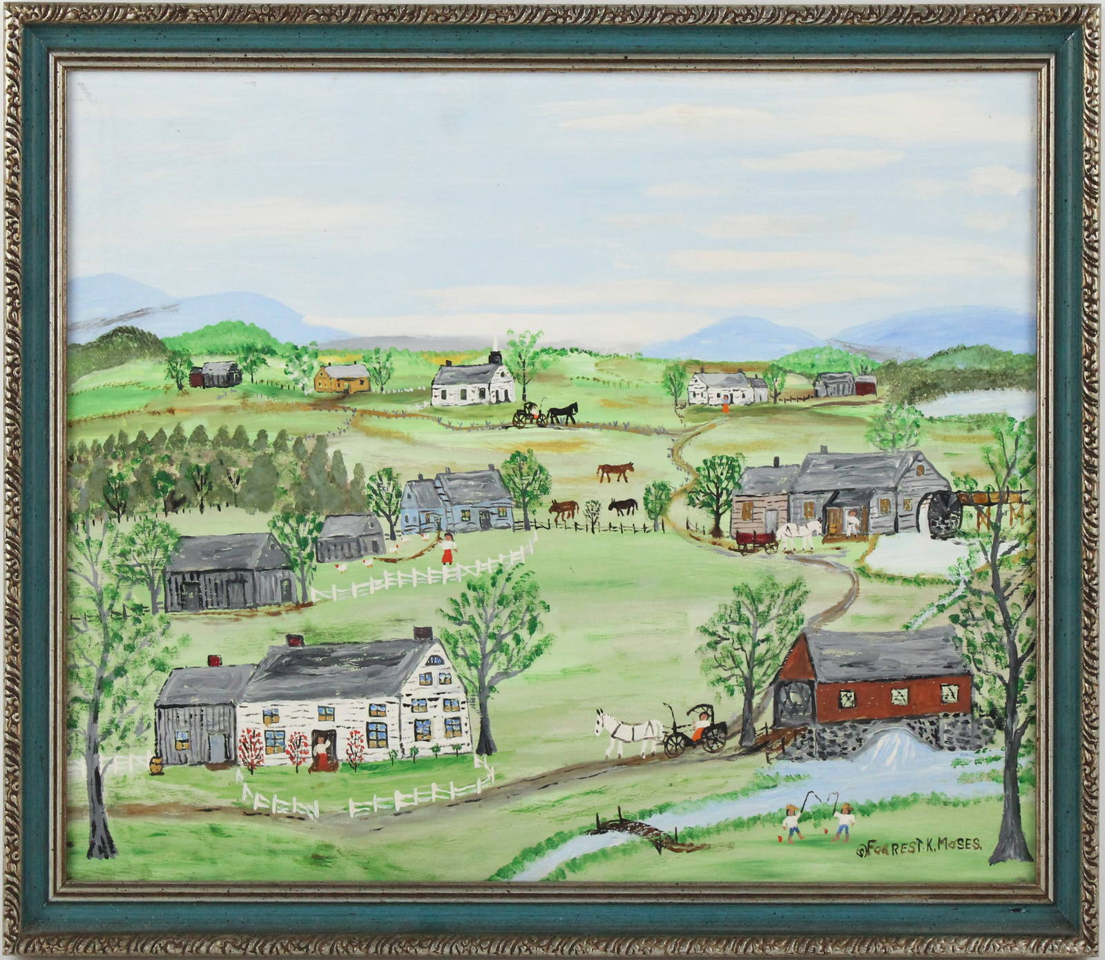 Forrest King Moses, 1893-1974, Good Fishing, 1970, Oil On Board Auction