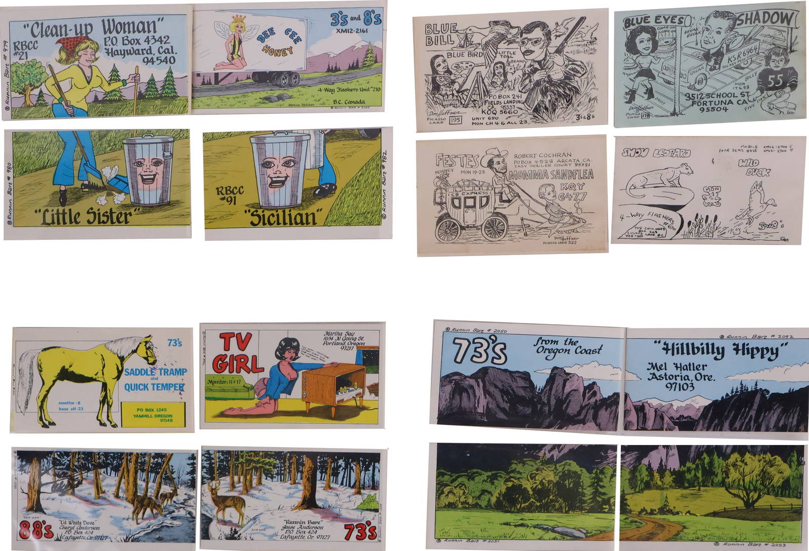 Large Collection Of Illustrated Qsl Radio Cards Auction