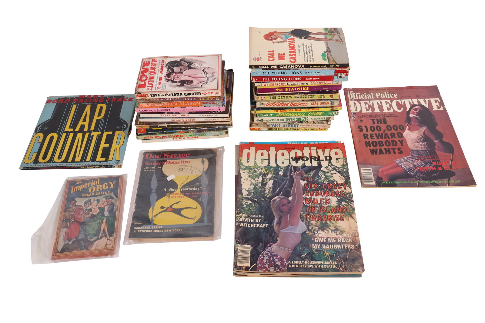 Group Of Pulp Fiction Books Auction