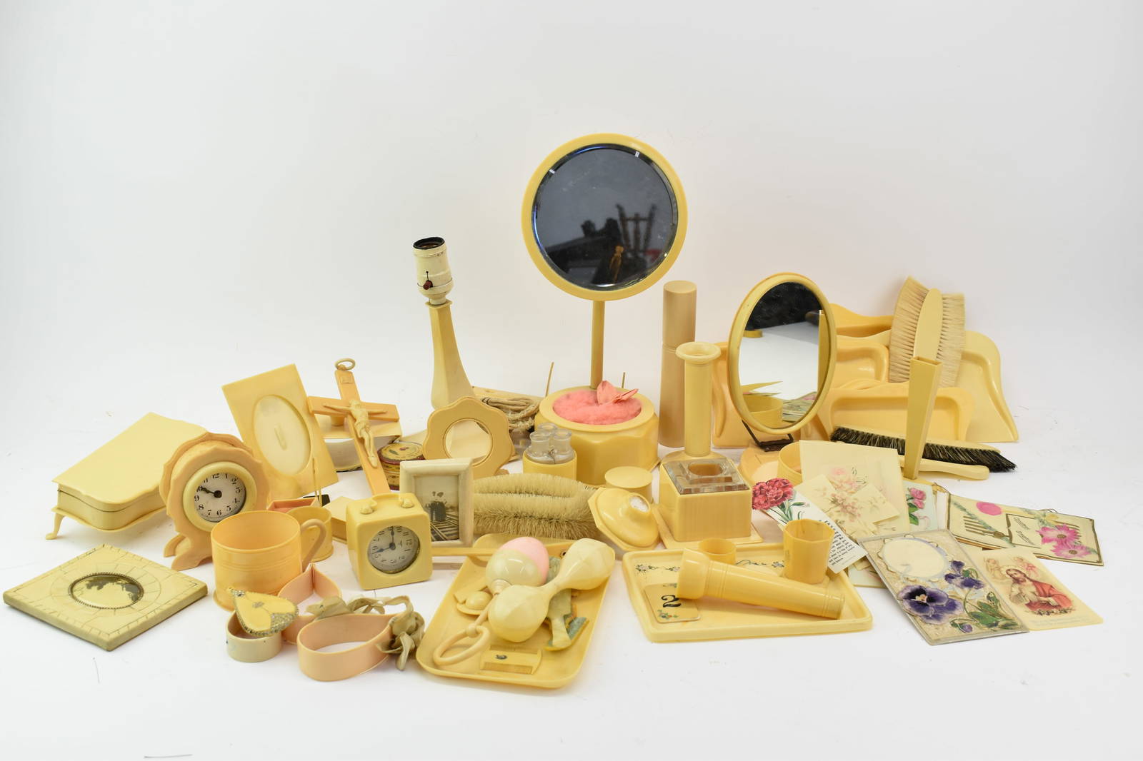 Group Of Assorted Ivory Celluloid Pyralin Articles Auction