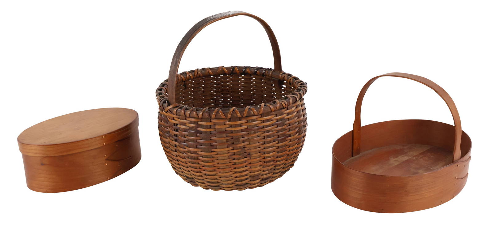 Shaker Style Pantry Box And Basket Auction