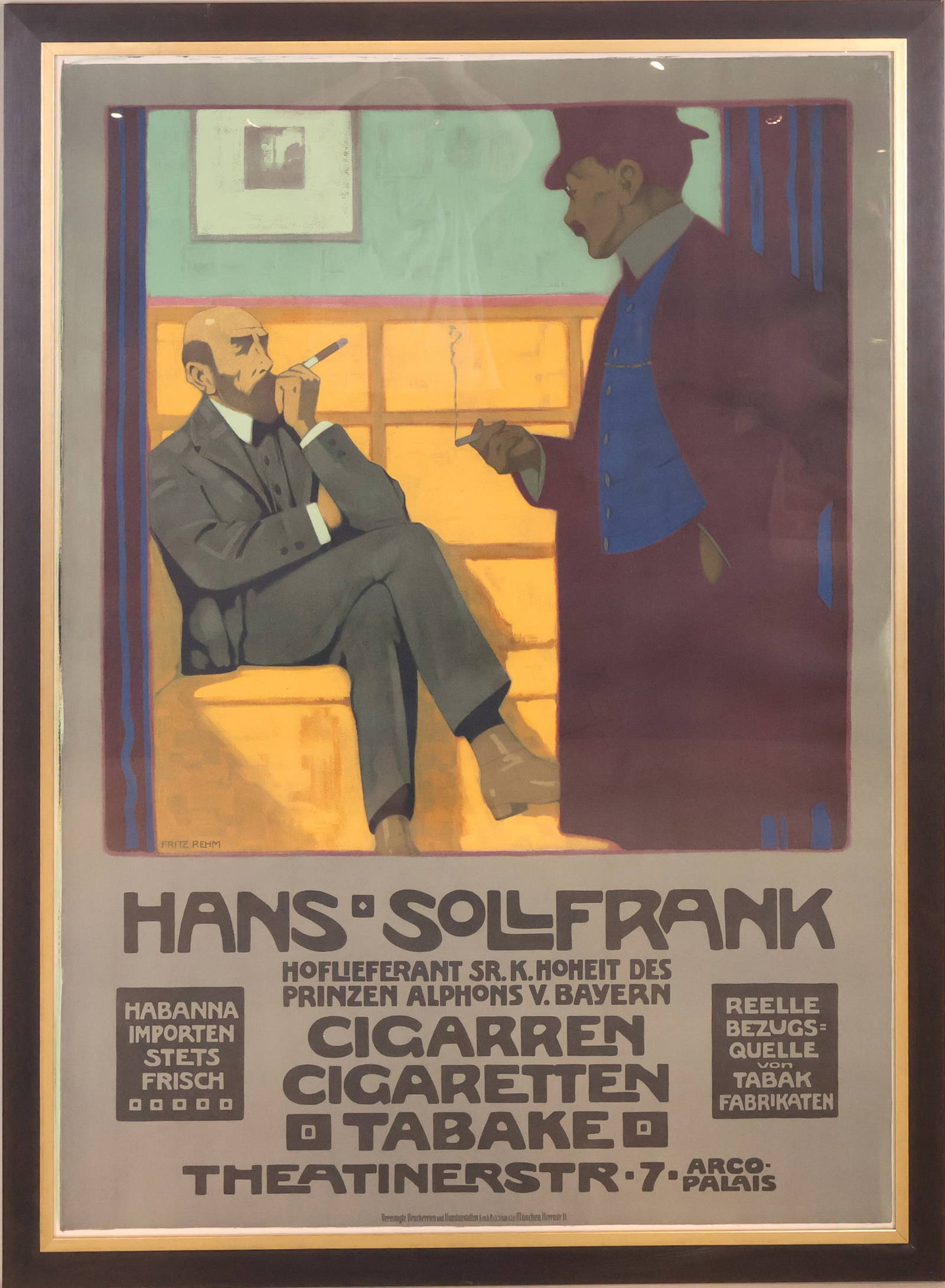 Fritz Rehm, German 1871-1928, Hans Sollfrank, Lithographic Poster Auction