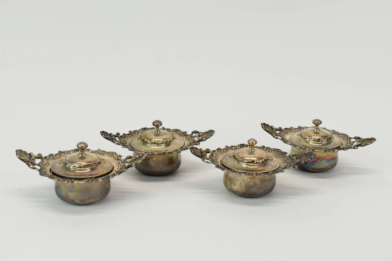 Set Of Four Mauser Sterling Silver Ramekins Auction