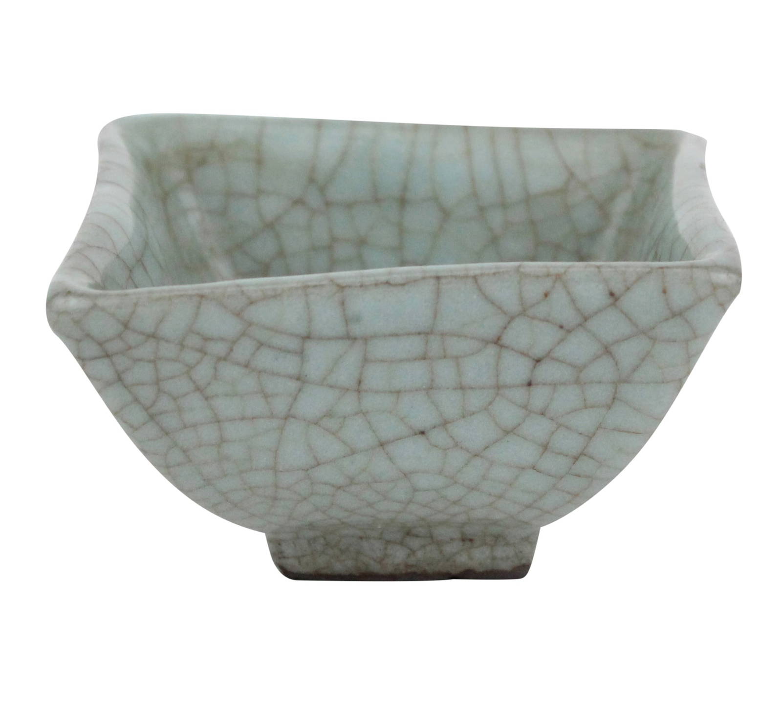 Celadon Glazed Ceramic Square Dish Auction