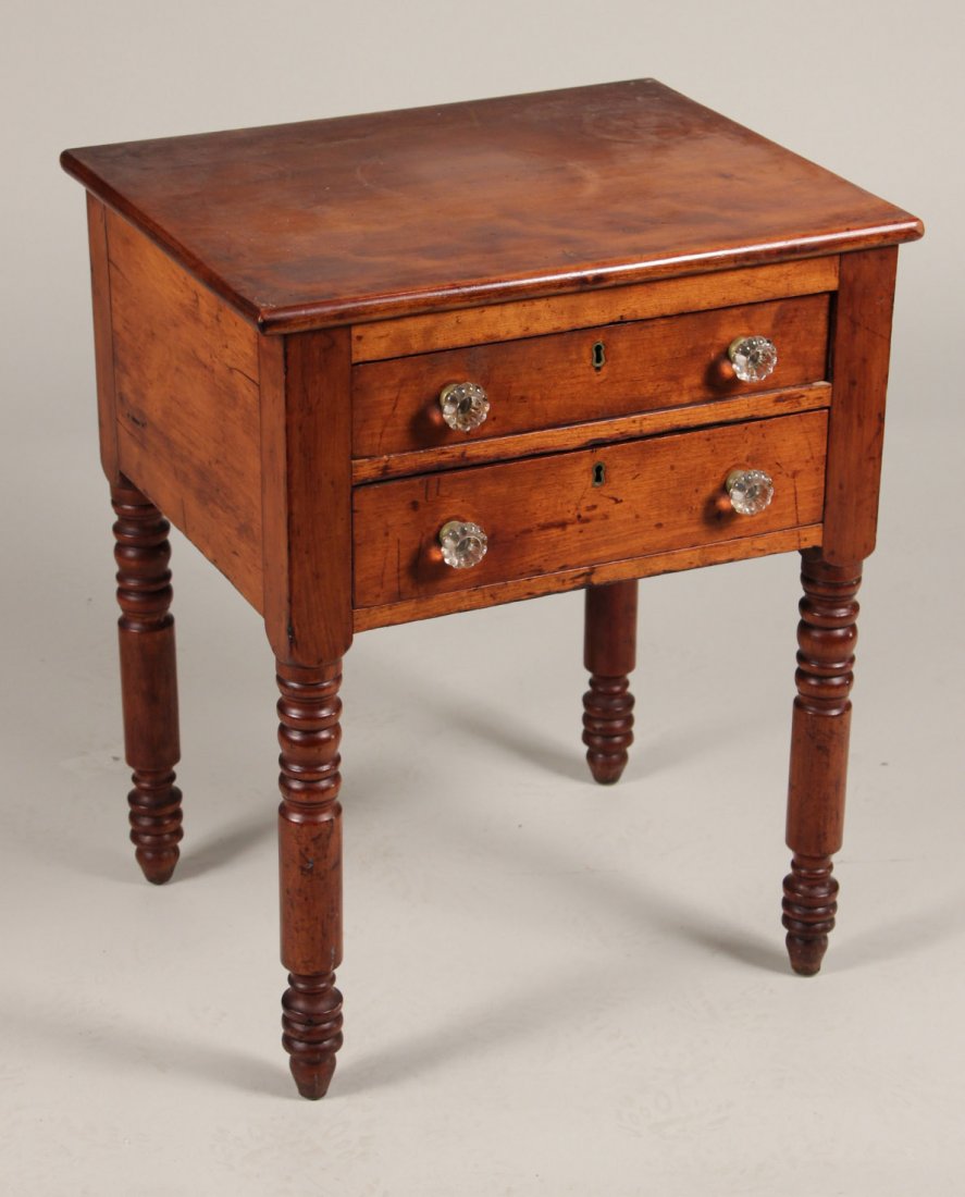 Federal Cherrywood Two Drawer Work Table