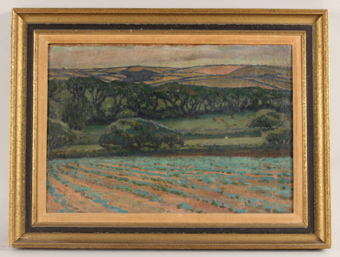 Oil On Canvas, Bucolic Landscape, Edgar H. Nye
