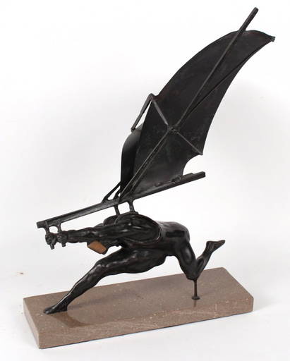 Bronze Sculpture "winged Runner," Roy Shifrin
