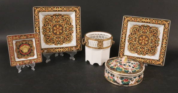 Three Rosenthal Versace Square Plates