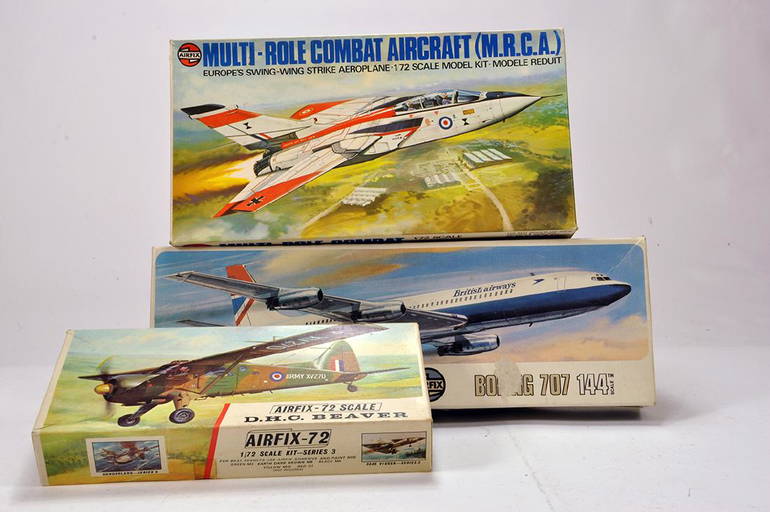 Trio Of Plastic Model Aircraft Kits From Airfix