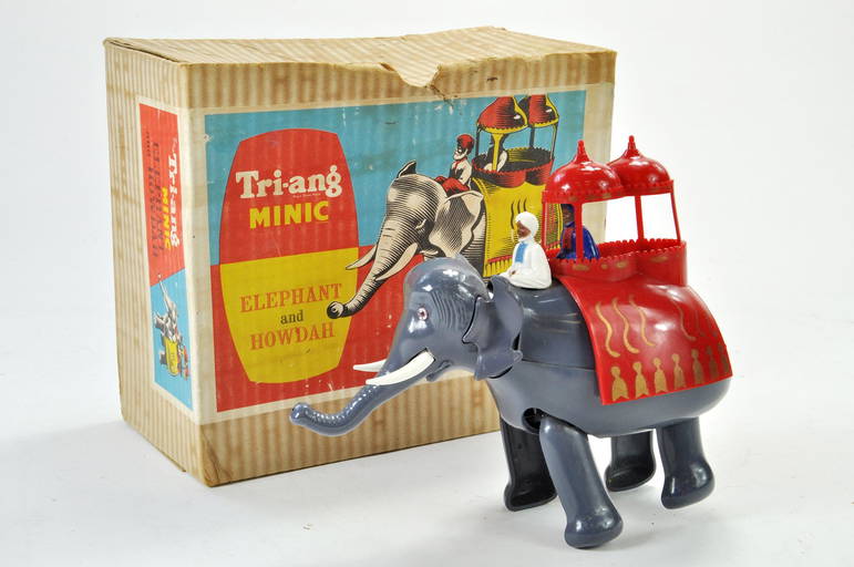 Triang Minic Clockwork Elephant And Howdah Plastic