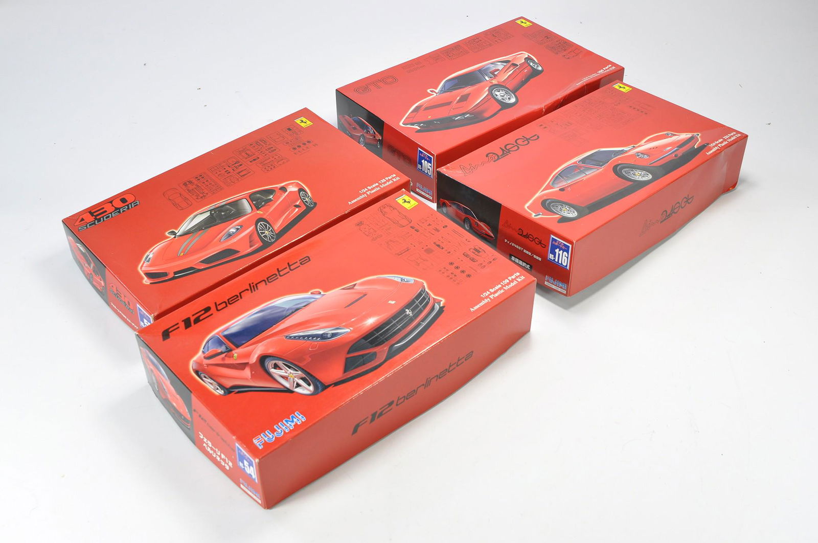 A Group Of 1/24 Scale Model Cars And Racing Kits Comprising, Fujimi 430 ...