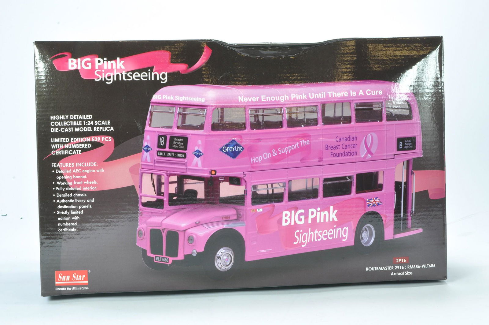 Sunstar 1/18 Diecast Bus Issue Comprising No. 2916a Routemaster Big ...