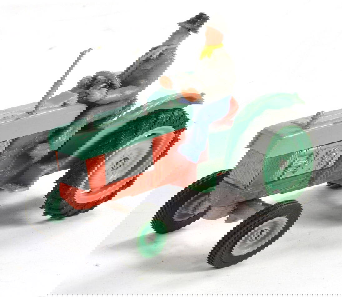 Timpo Vintage Plastic Ford 5000 Tractor With Driver. Version Is Red And ...