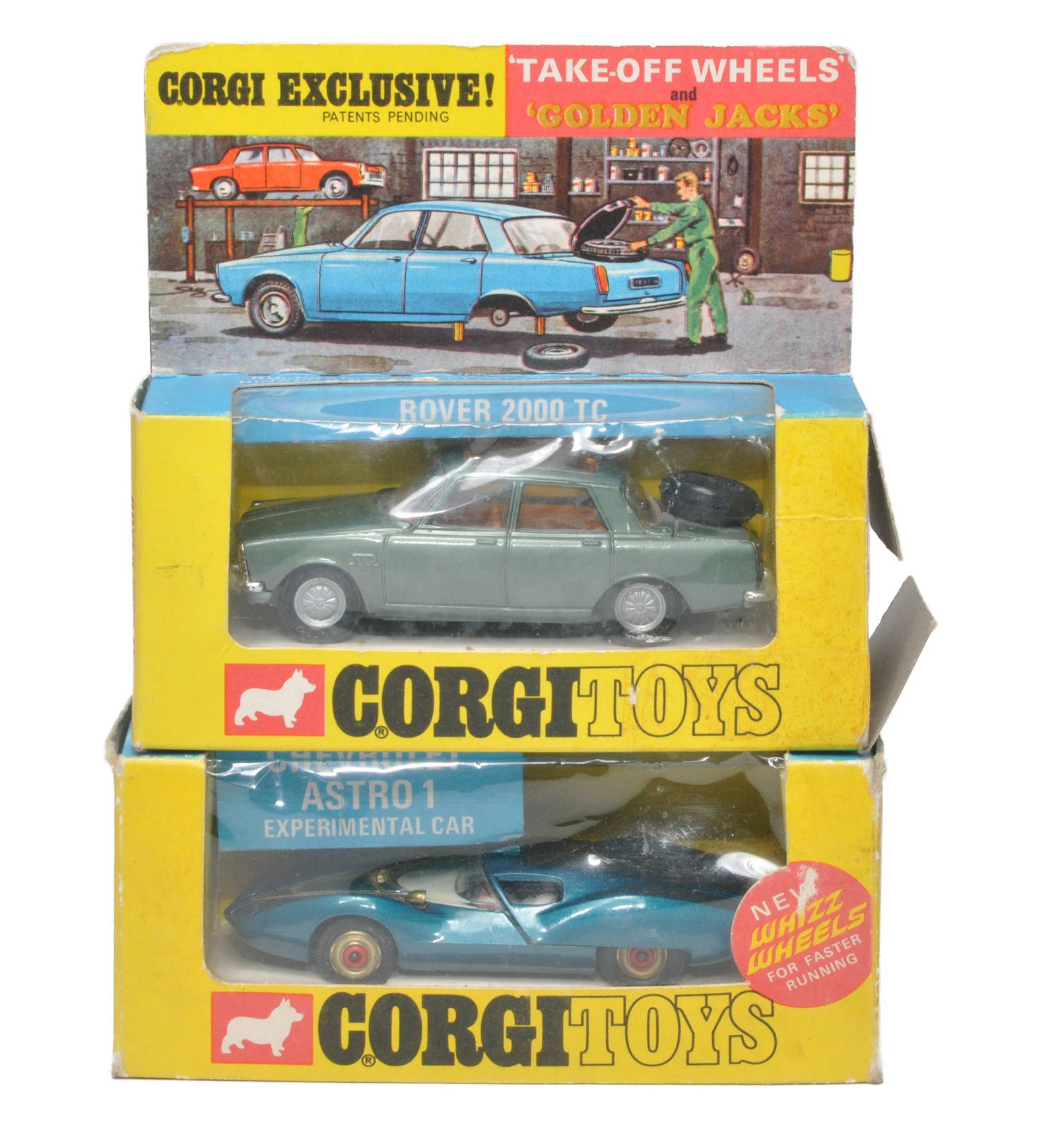 Corgi Golden Jacks And Whizzwheels Duo Comprising No. 275 Rover 2000 ...