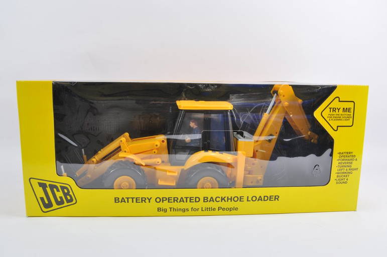 Large Scale Battery Operated Jcb Backhoe Loader. Approx