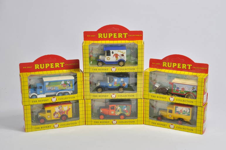 Promotional Days Gone Rupert The Bear Series Of Models.