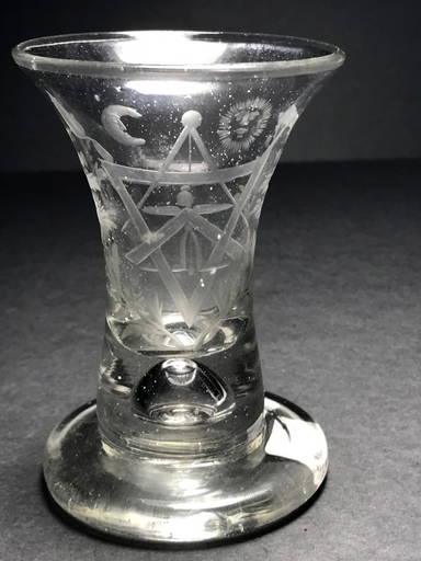 Engraved Masonic Firing Glass: