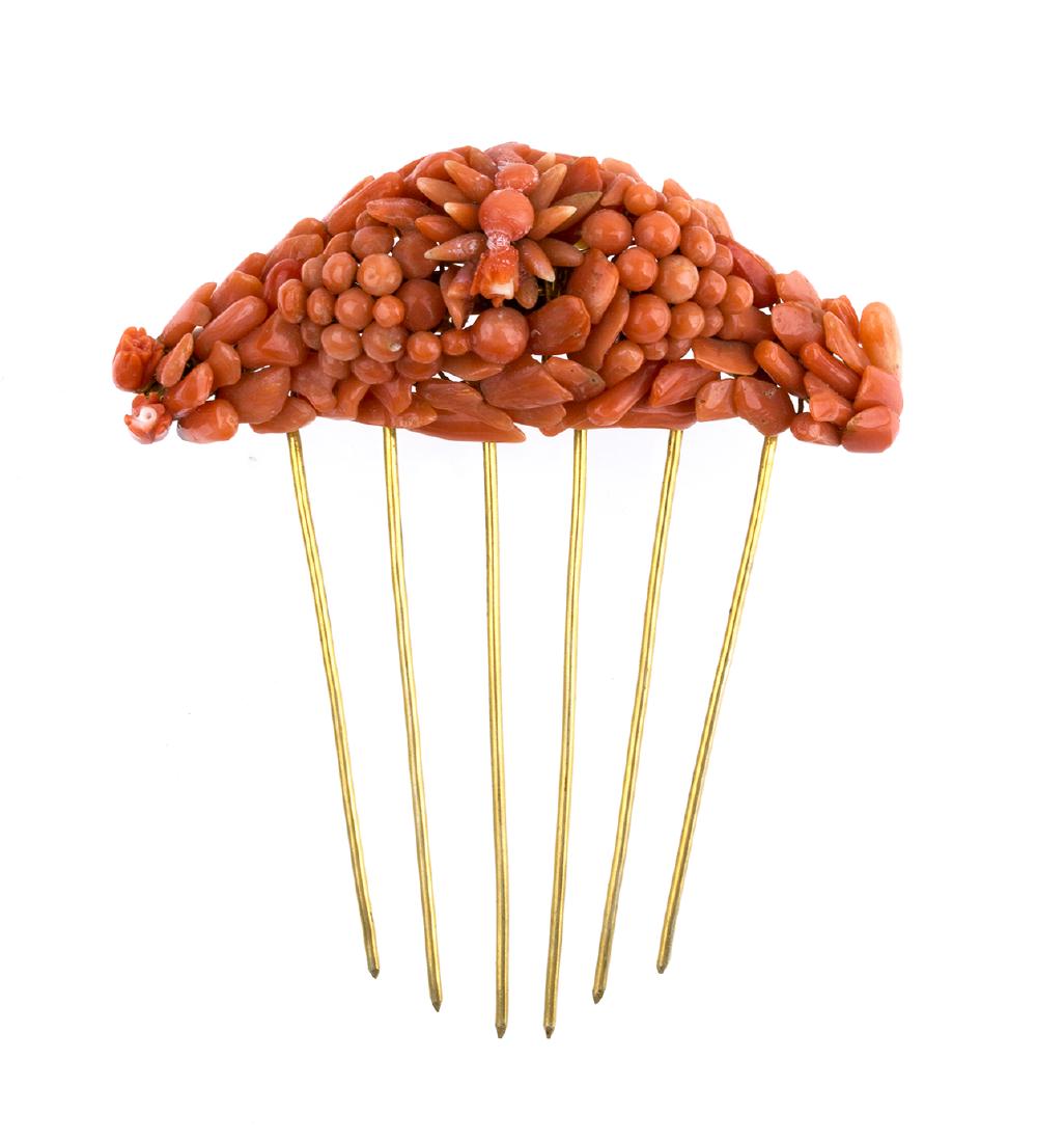 CORAL COMB - ITALY, SICILY EARLY 20TH CENTURY