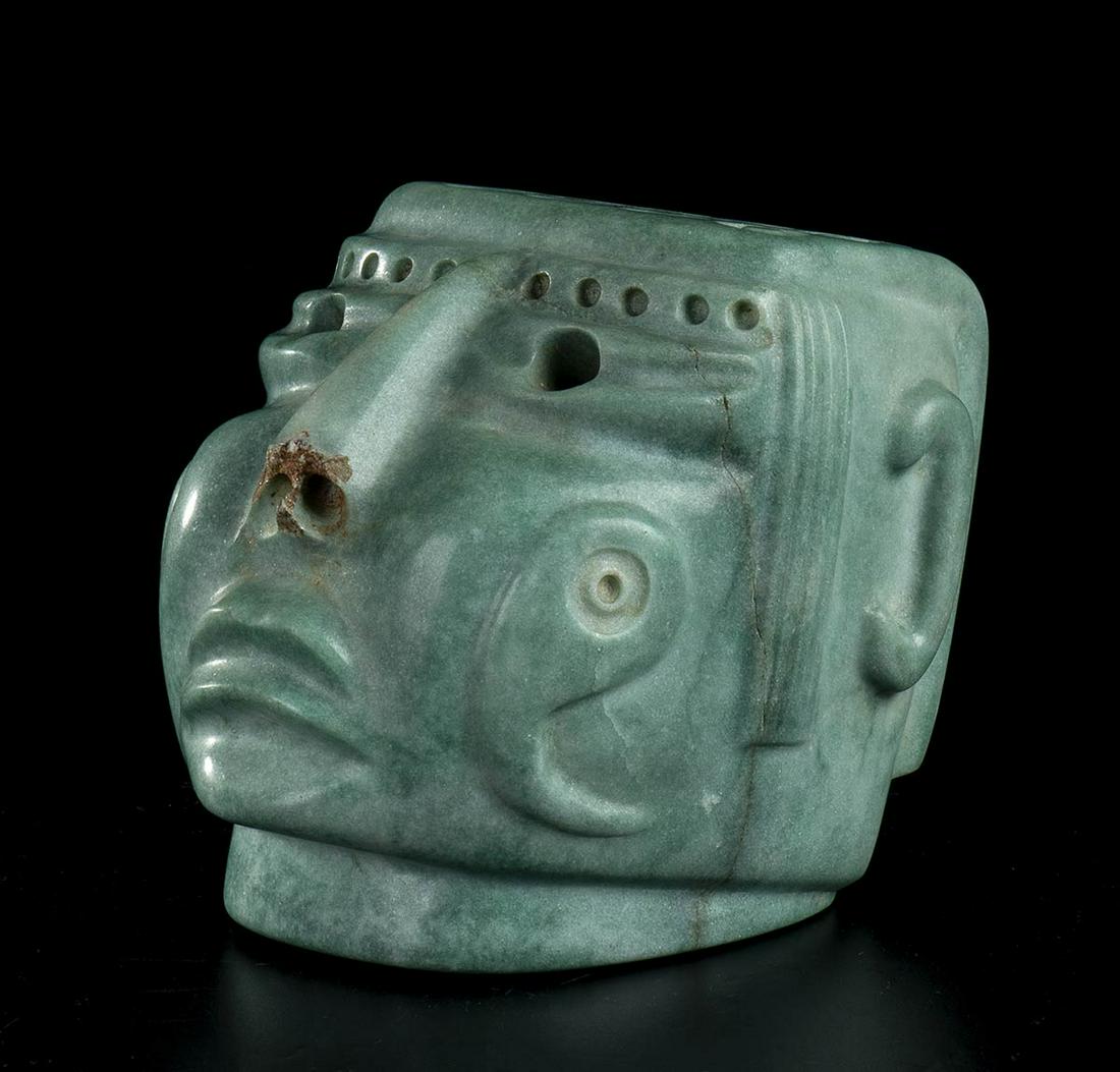 A GREEN JADE HEAD Pre-columbian style - Jun 23, 2022 | Bertolami Fine ...