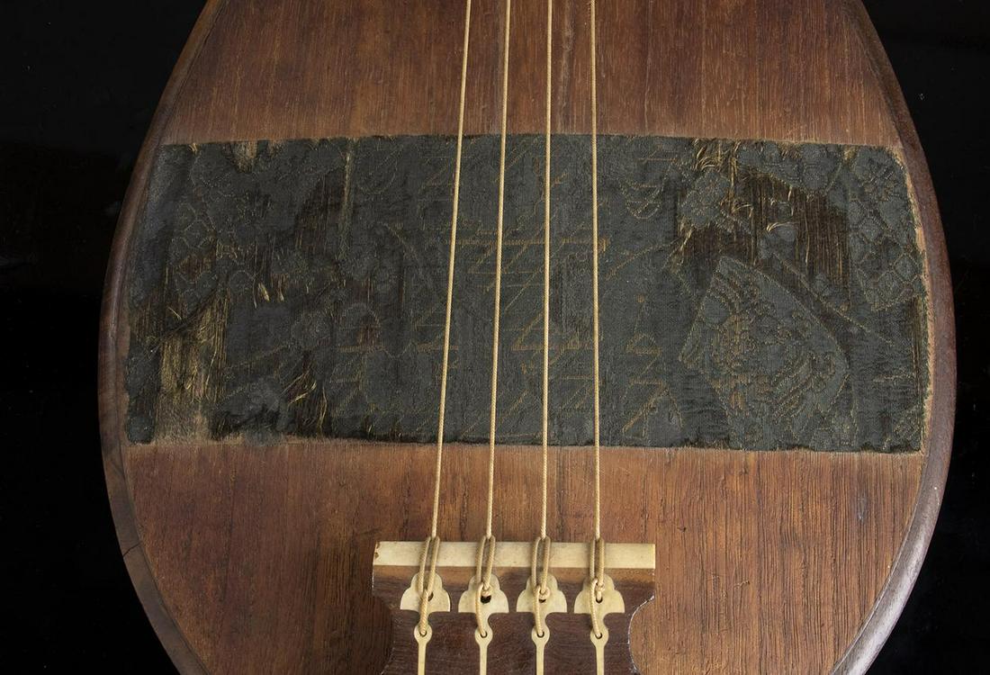 A Wood And Leather Biwa Lute Japan, Meiji Period Auction
