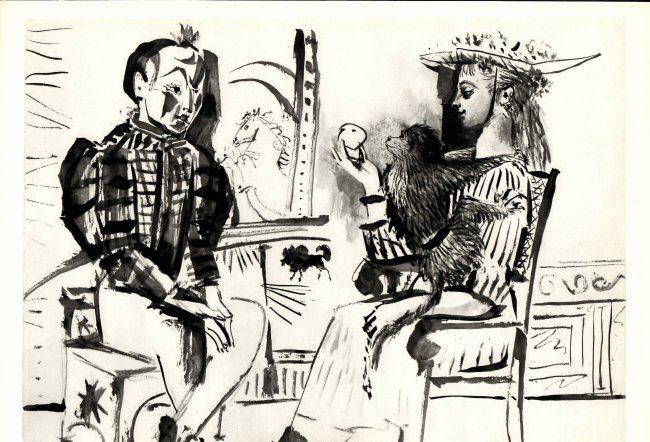 Pablo Picasso Original Heliogravures Print From Verve