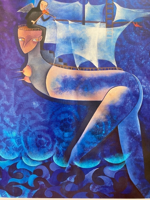 Vicente R. Bonachea Lithograph On Thick Paper Auction