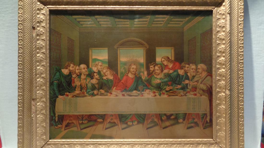 La Sainte Cene The Lord Supper Antique Lithograph