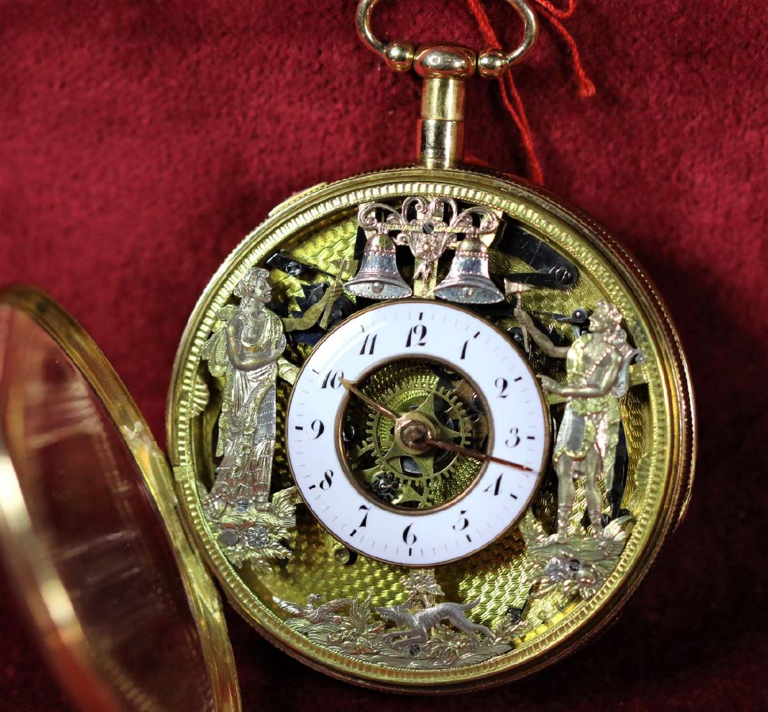 18ct Gold Pocket Watch. Jacques Mart Quarter Hour