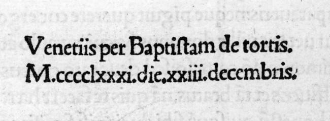 Sallustius Crispus, Gaius: Venedig, Baptista De T