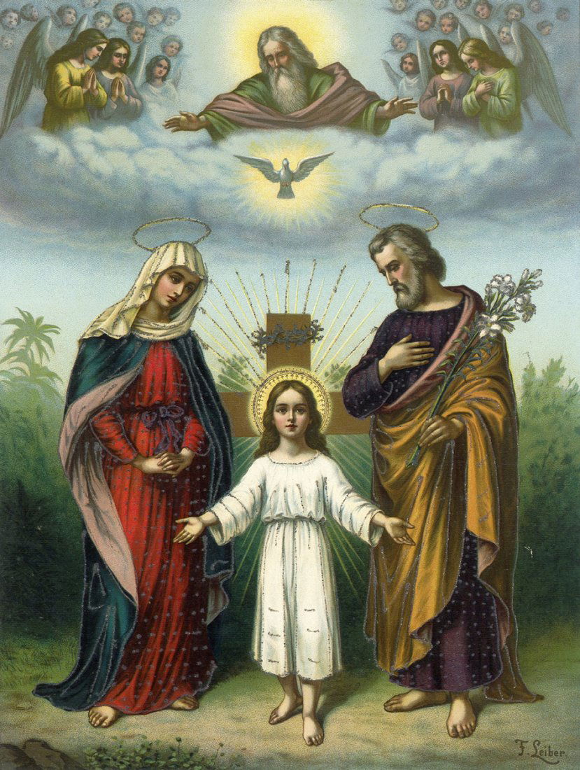 Andachtsbilder: Jesus, Maria und Josef