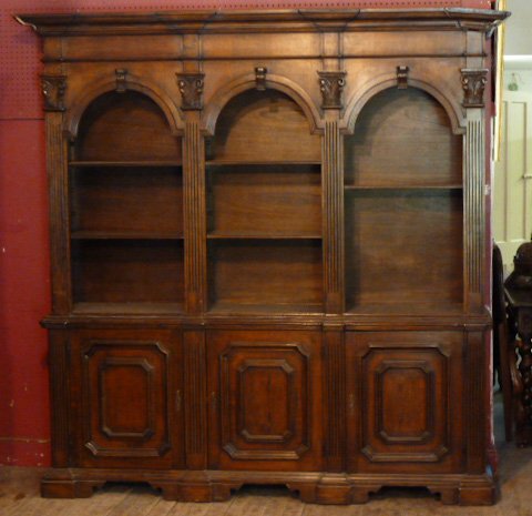 ARCHITECTURAL OPEN TOP BOOKCASE GREEK COLUMNS