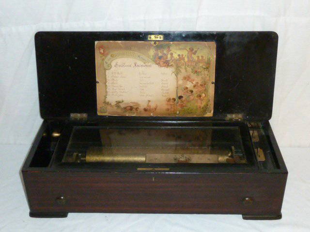 Antique Cylinder Music Box Signed M.f. 1840