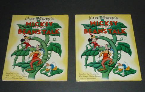 Mickey And The Beanstalk Disney 1947 Little Golden Book