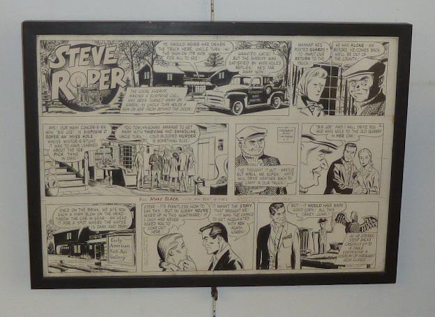 Steve Roper Original Newspaper Illustration Art Signed