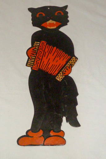 Luhrs Halloween Black Cat With Accordion