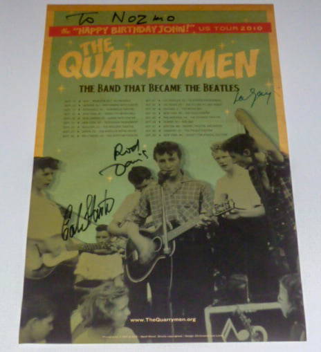 The Quarrymen Signed Poster Auction