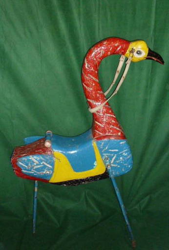 ANTIQUE CAROUSEL RIDE-ON OSTRICH FULLY CARVED - Jul 25, 2015 | Fox and ...