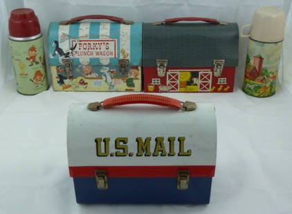 Three Vintage 70s And 80s Lunch Boxes