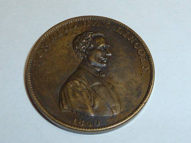 1860 Abraham Lincoln Rail Splitter Campaign Token