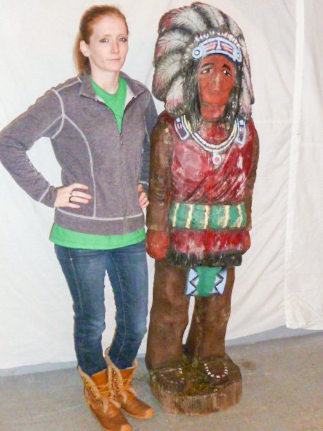 Carved American Indian Chief By Johnny Thorpe