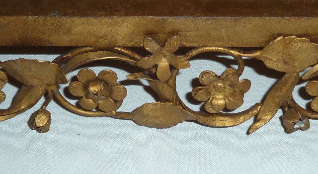 SET OF 4 ANTIQUE FRENCH GILT METAL WINDOW VALANCES