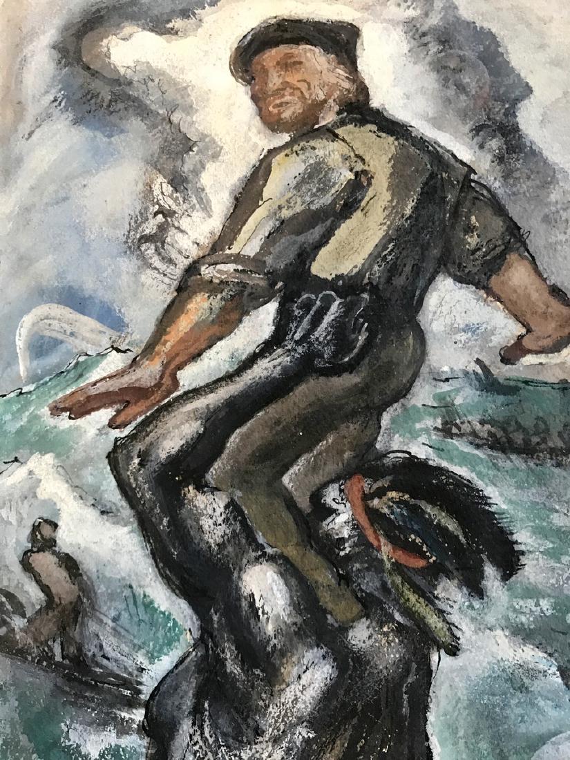 Boardman Robinson Watercolor, Passion and Vanity