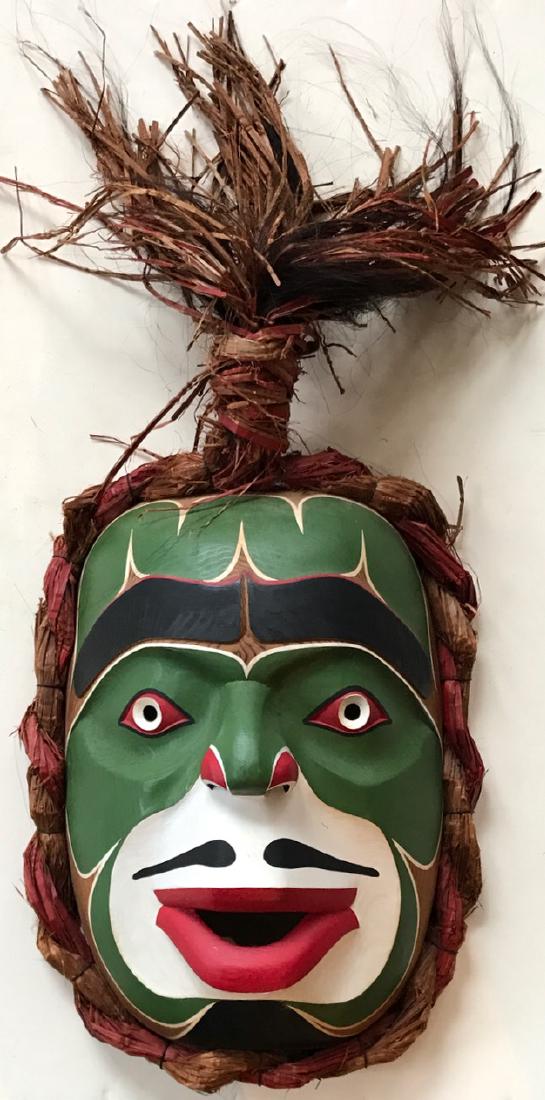 Northwest Coast Carved Fool Mask, Barry Scow