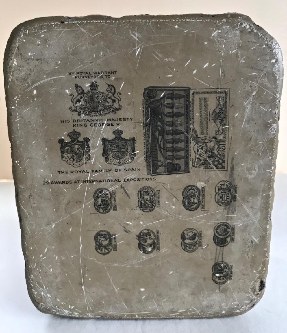 Antique Lithograph Limestone Block