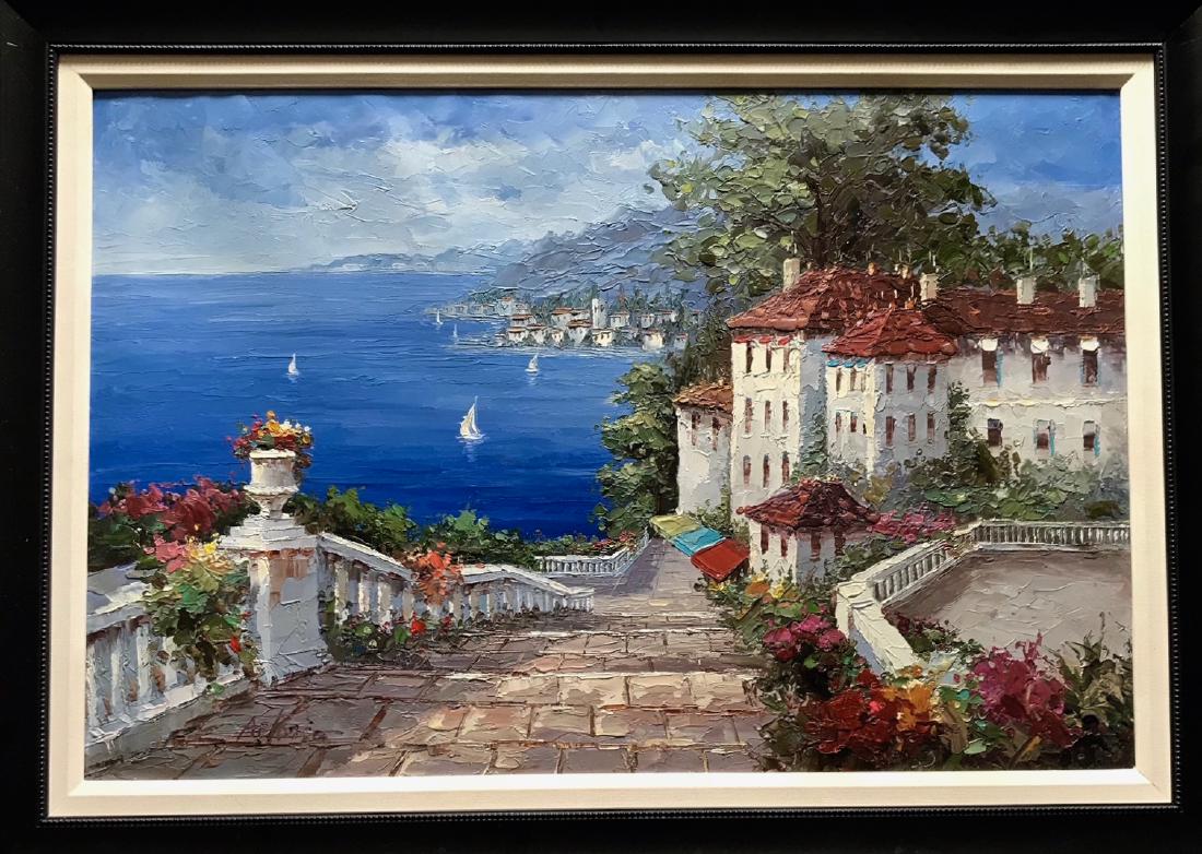 Mediterranean Coast Oil Painting, Antonio