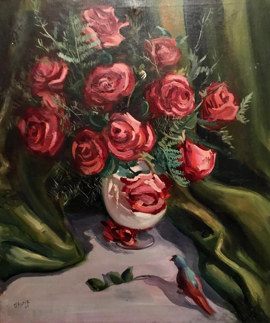 STERLING BOYD STRAUSER OIL PAINTING STILL LIFE of