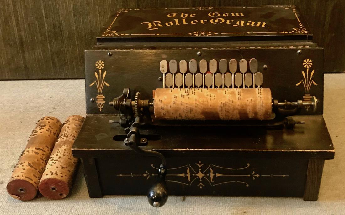 Antique Gem Roller Organ W/ Cob