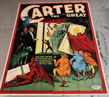 Rare 1933 "carter The Great" Magician Temple Of Mys