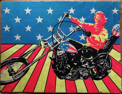 Vintage Captain America Motorcycle Helmet